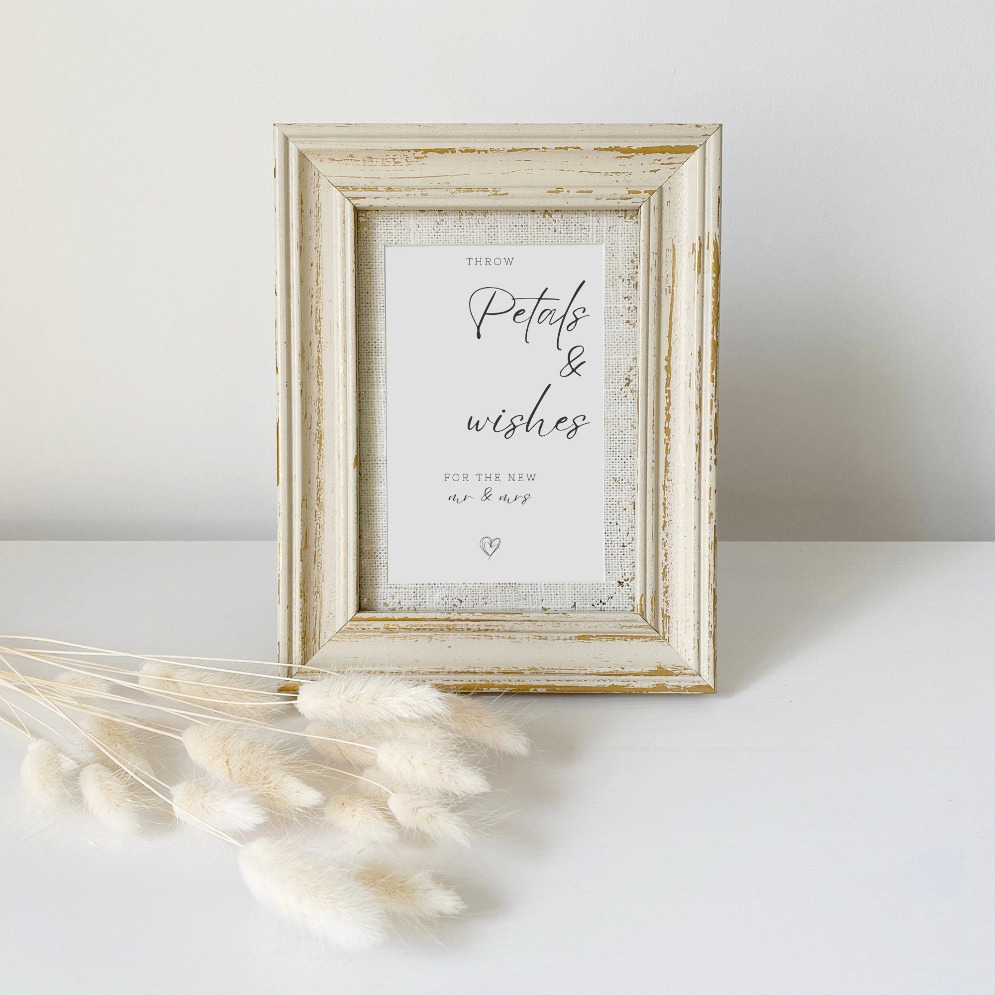 Petal Toss Sign, Modern Petal Toss Send off Sign, Minimalist Petal Send ...