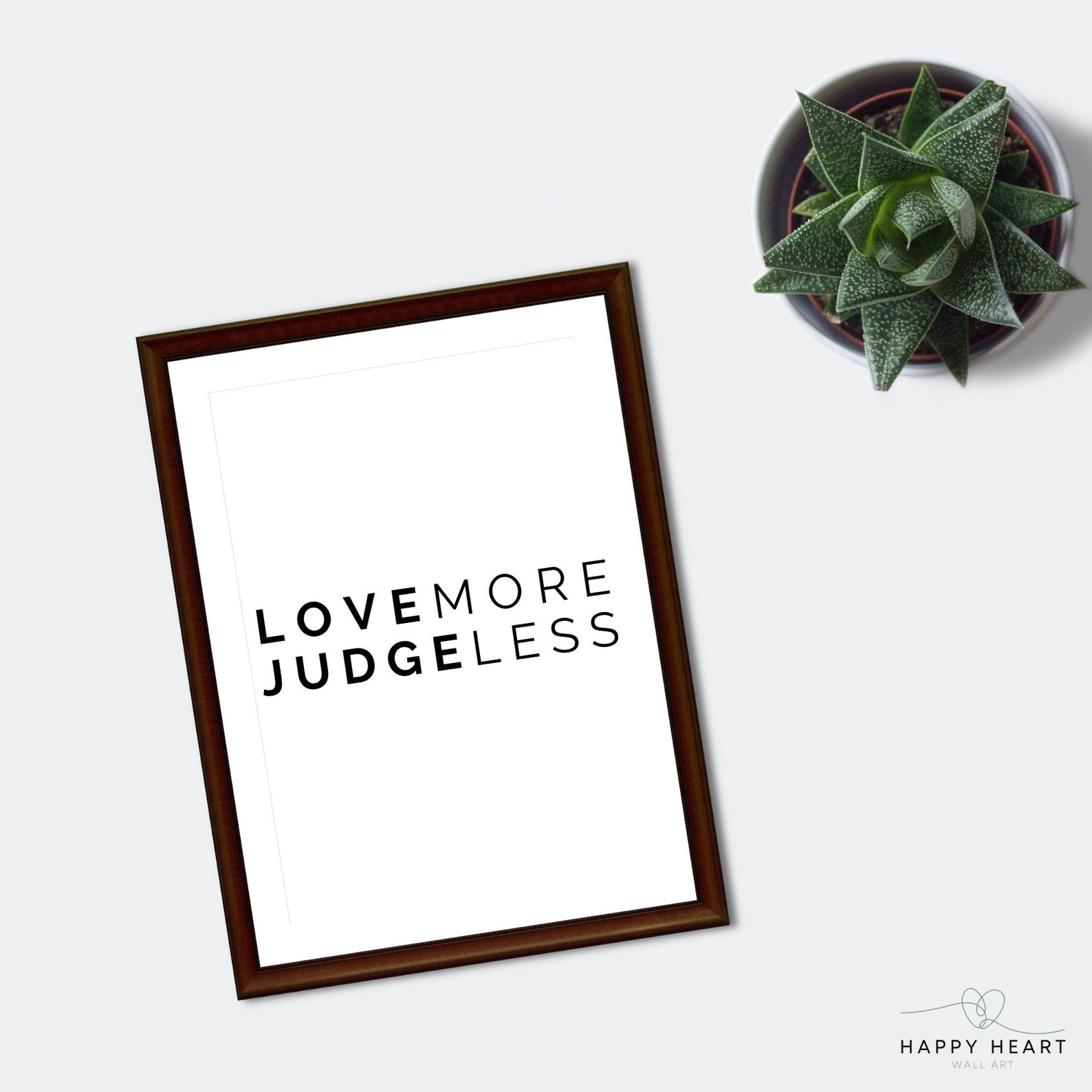 Love More Judge Less Print: Minimalist Quote Wall Art (digital Download ...
