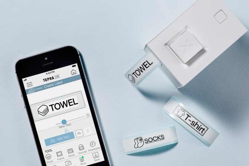 TEPRA Lite Palm-size Label Printer for Organizing, Labeling, Decorating ...