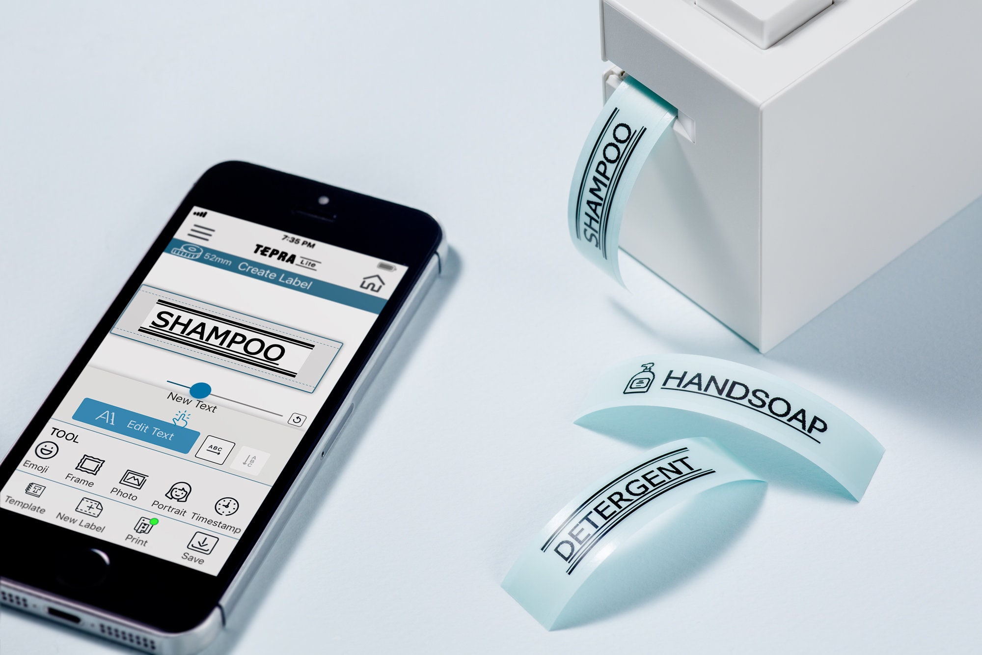 TEPRA Lite Palm-size Label Printer for Organizing, Labeling, Decorating ...