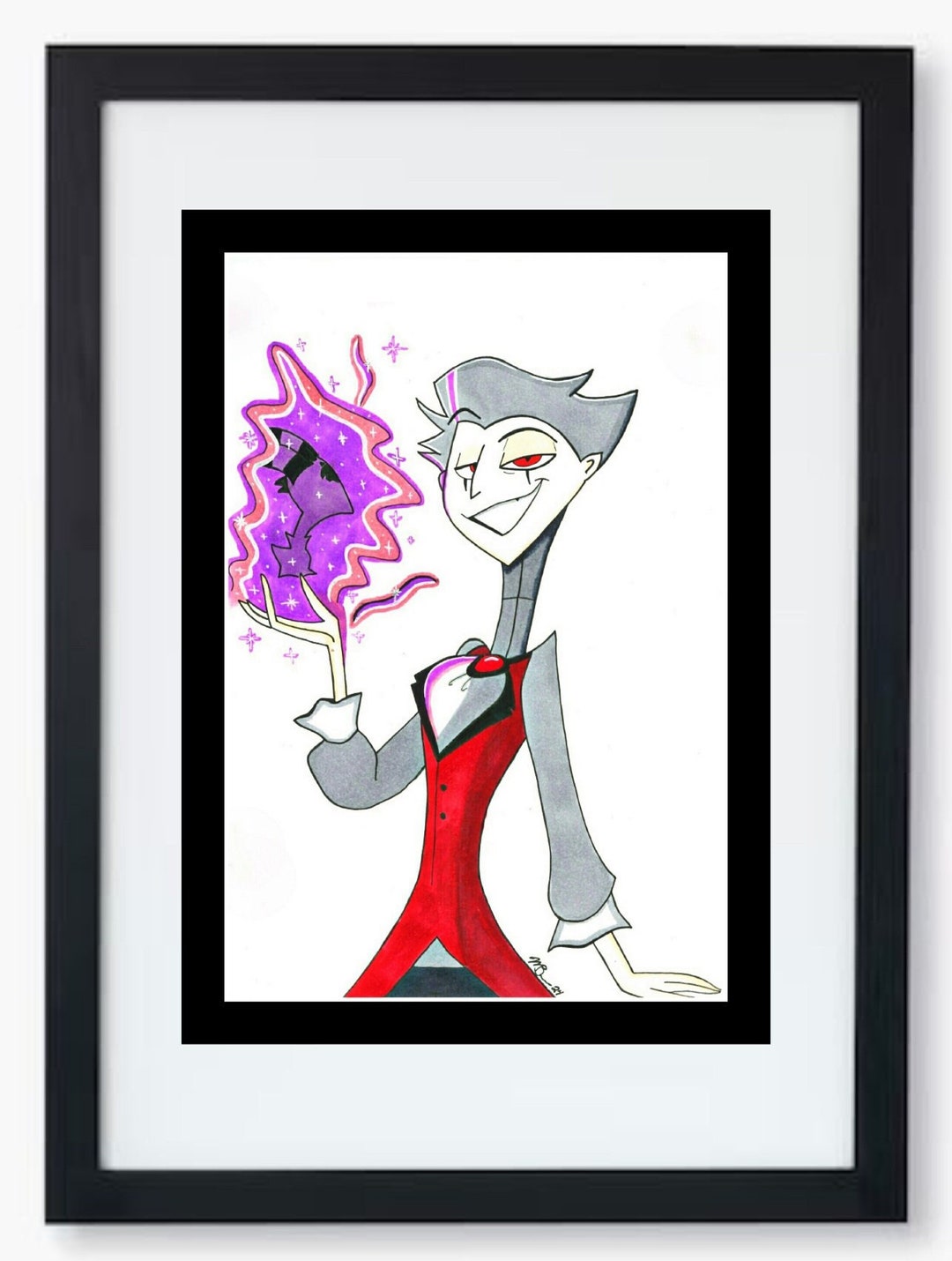 Helluva Boss Human Stolas Sketch Print - Etsy