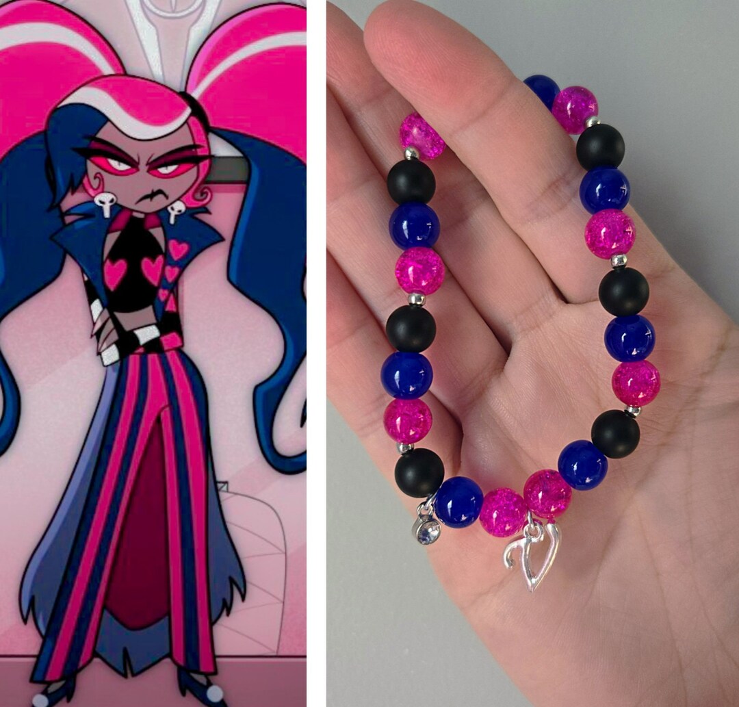 Hazbin Hotel Velvette Gemstone Bracelet - Etsy