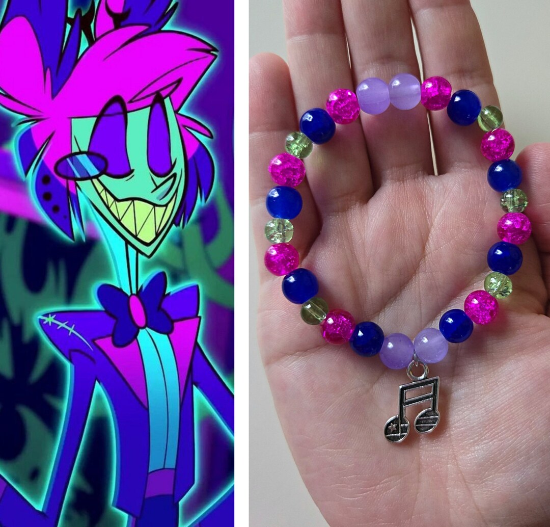 Hazbin Hotel Neon Alastor Gemstone Bracelet - Etsy