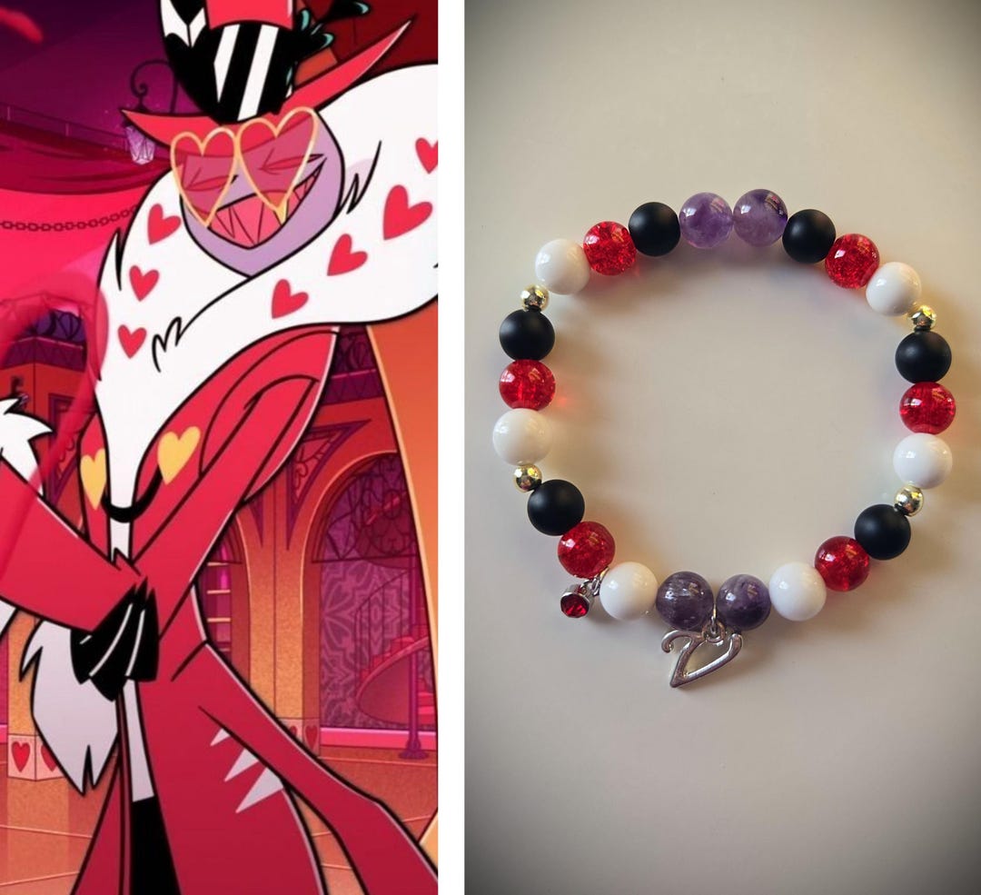 Hazbin Hotel Valentino Gemstone Bracelet - Etsy
