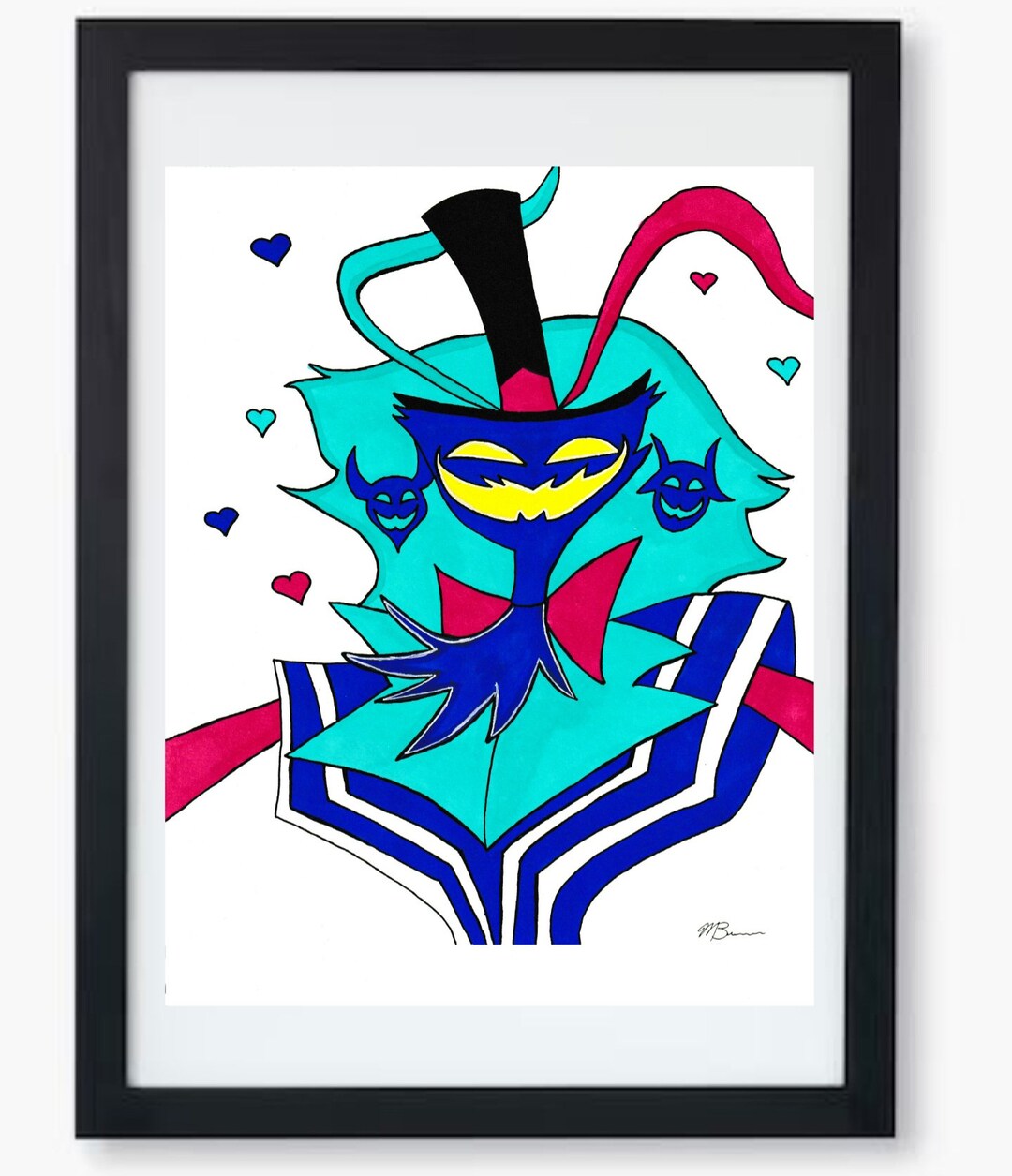 Helluva Boss Asmodeus Sketch Print - Etsy