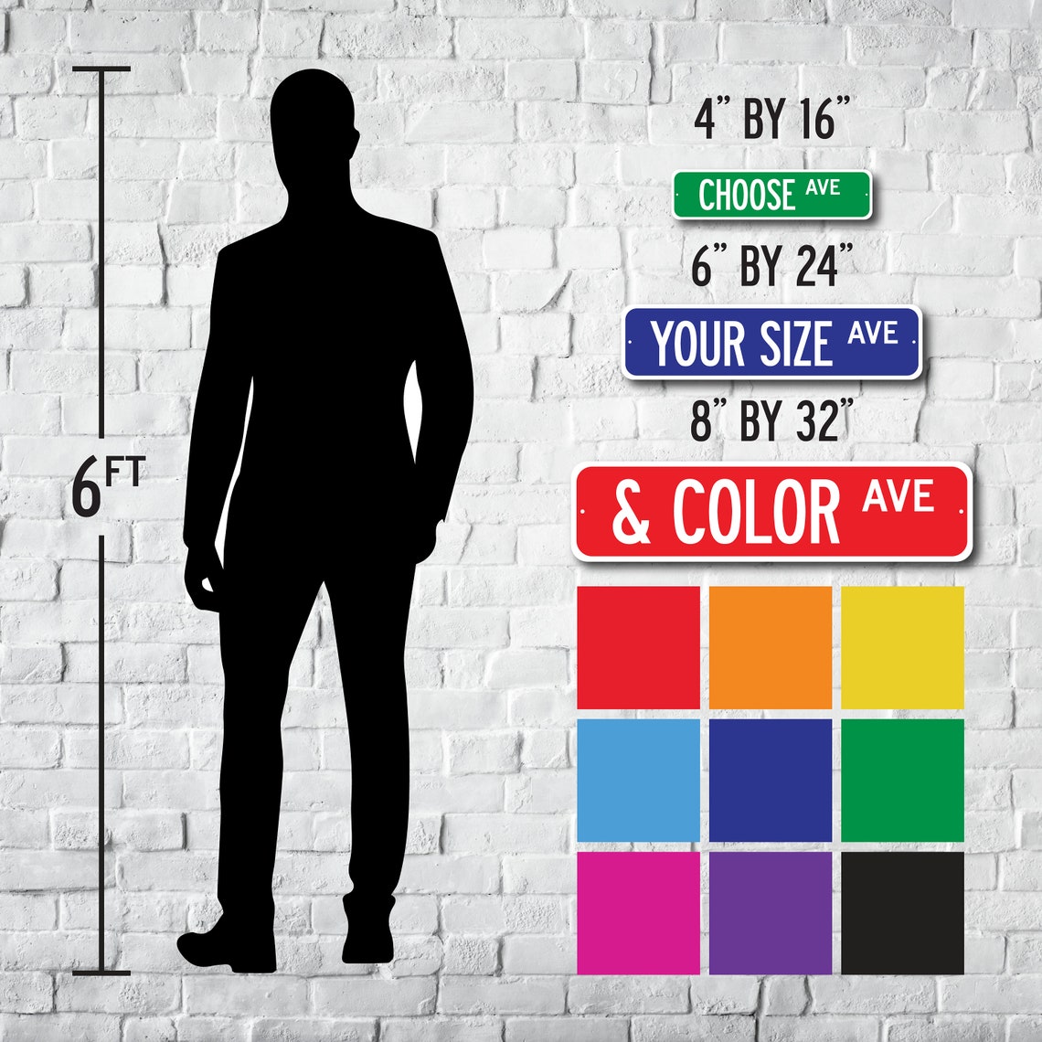 Street Sign, Quality Metal Sign, Personalized Street Sign, Custom ...