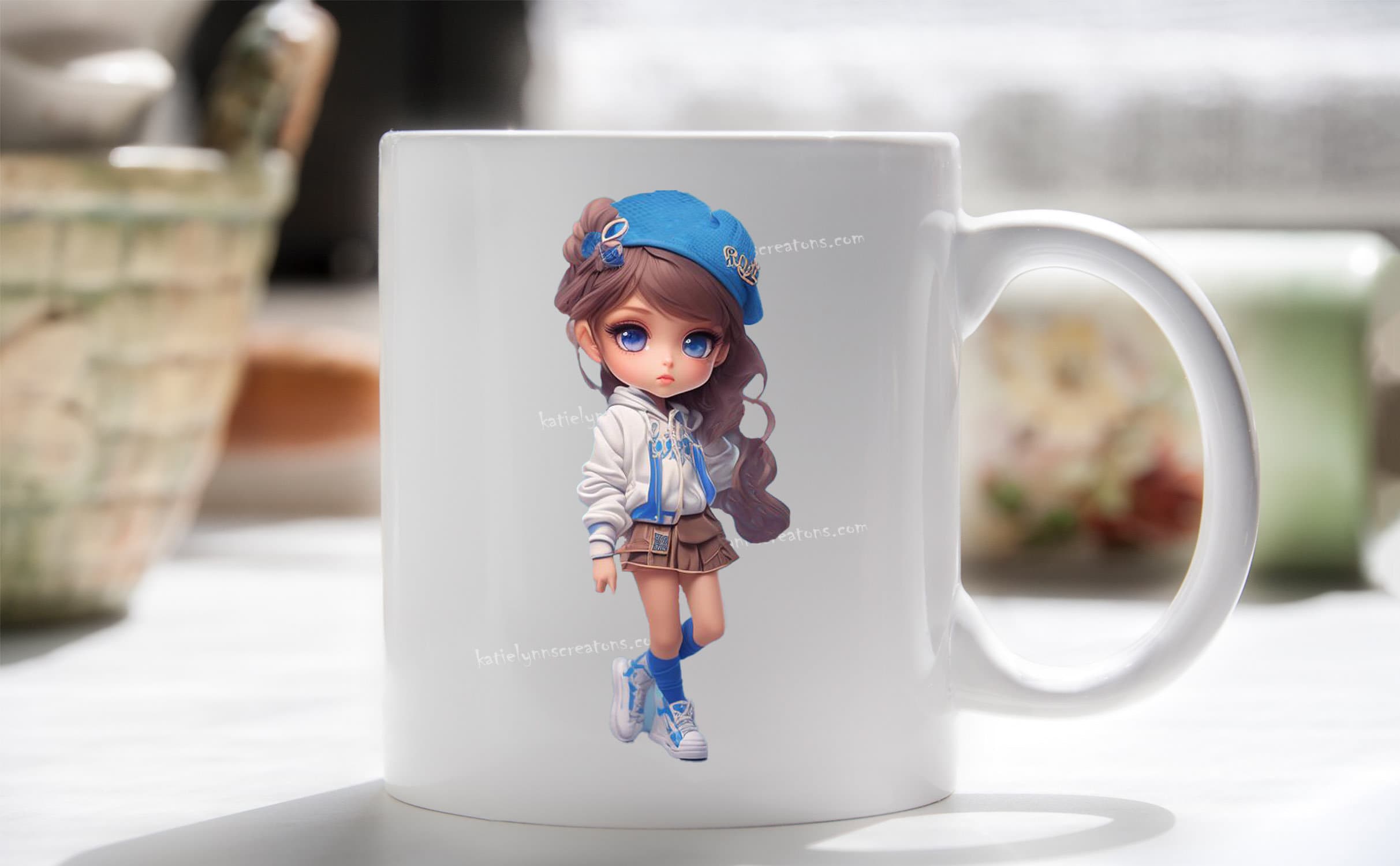 White Chibi Girl Png Clipart Cute White Girl Png White Hip - Etsy