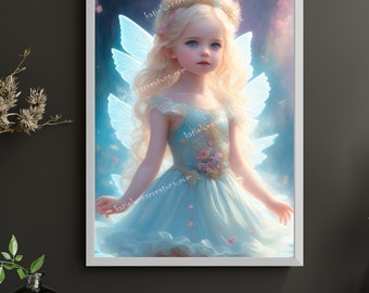 Fairy Digital Download Angelic Fantasy AI Art Print Printable Image ...