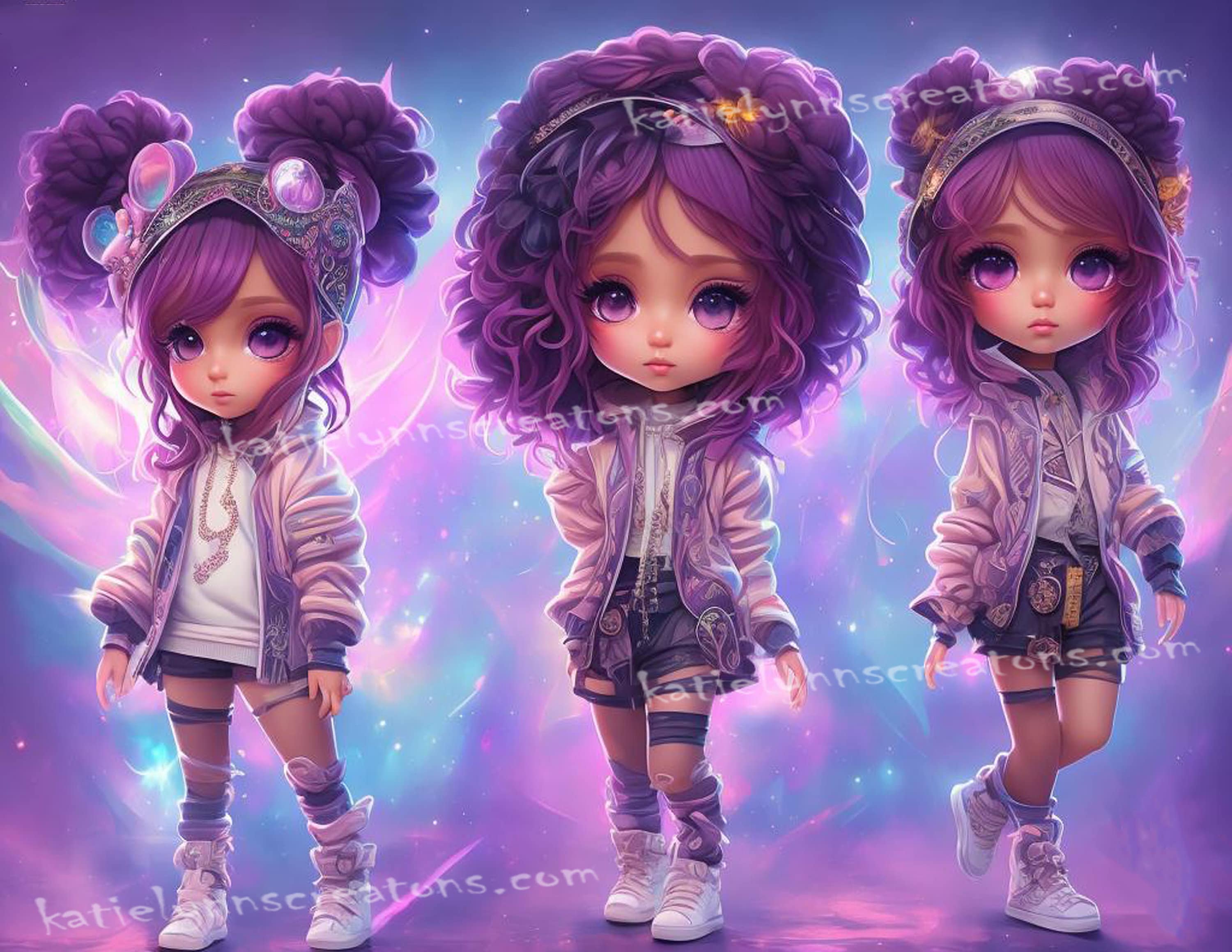 White Chibi Girl Png Clipart - Cute White Girl Png, White Hip Hop Girl ...