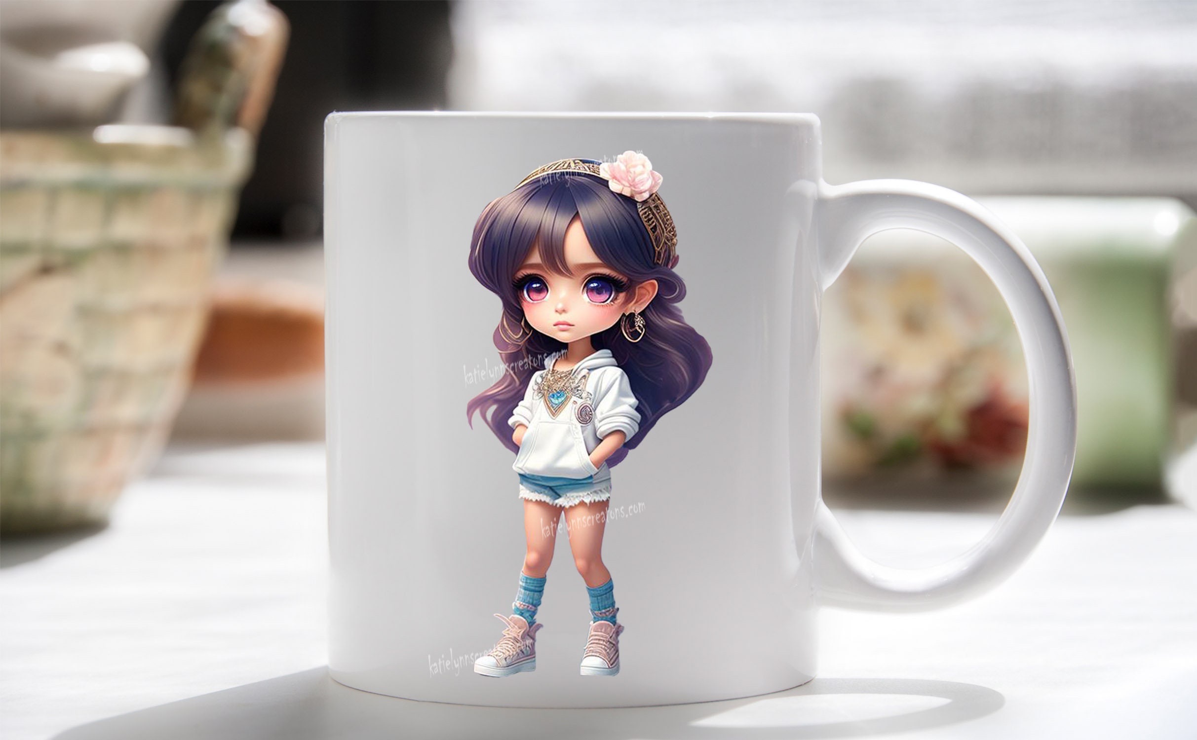 White Chibi Girl Png Clipart Cute White Girl Png, White Hip Hop Girl ...
