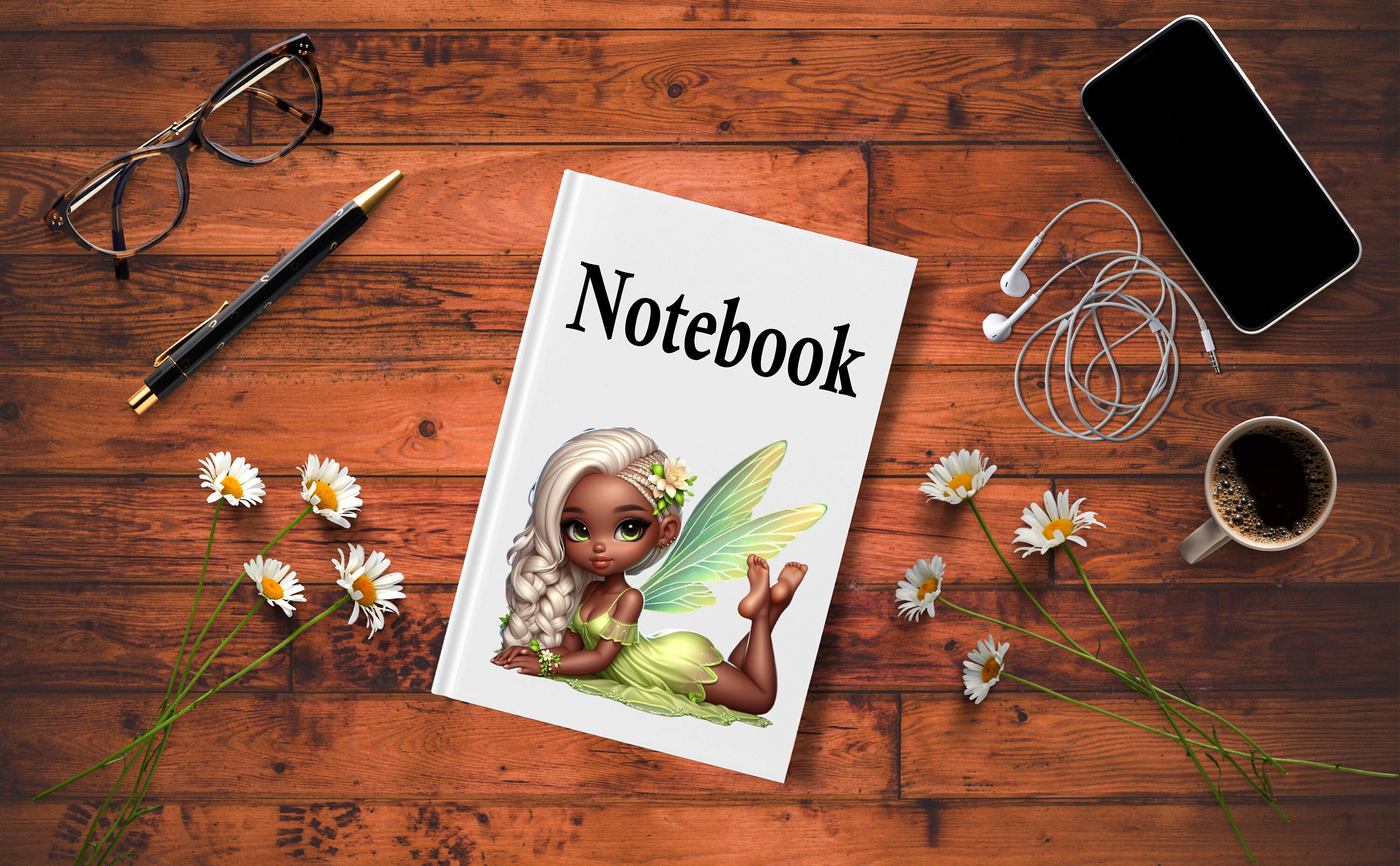 Black Fairy Pixie Chibi Girl in Green Png Clipart - Melanin Fairy Green ...