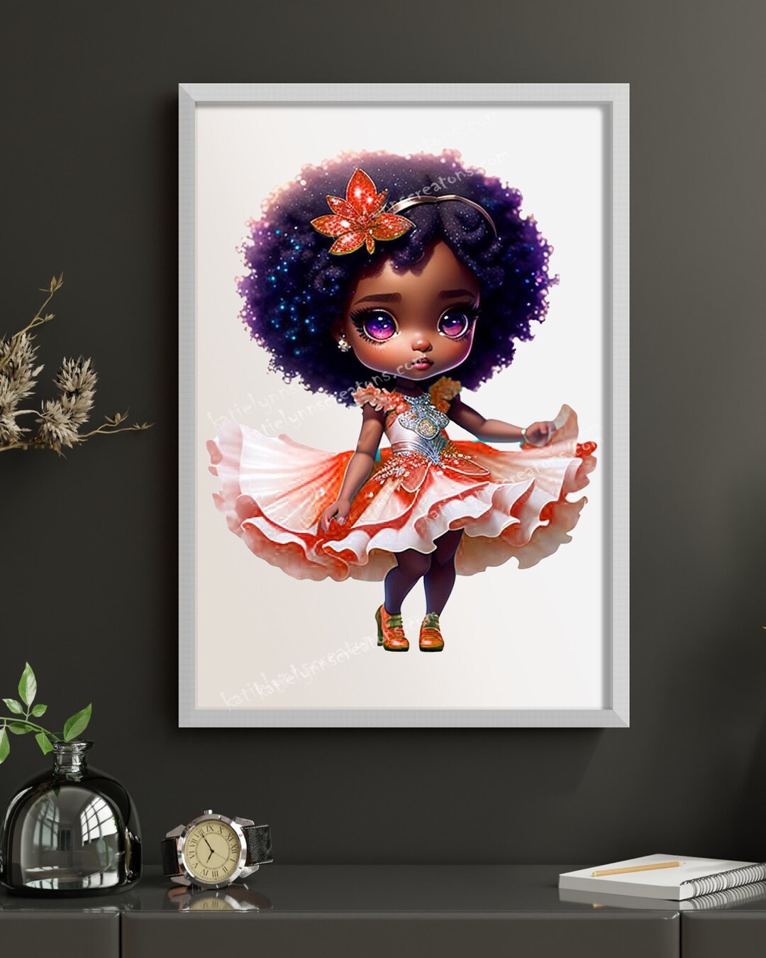 African Ballerina Clipart, Cute Black Ballerina, Dancing Girl Clipart ...