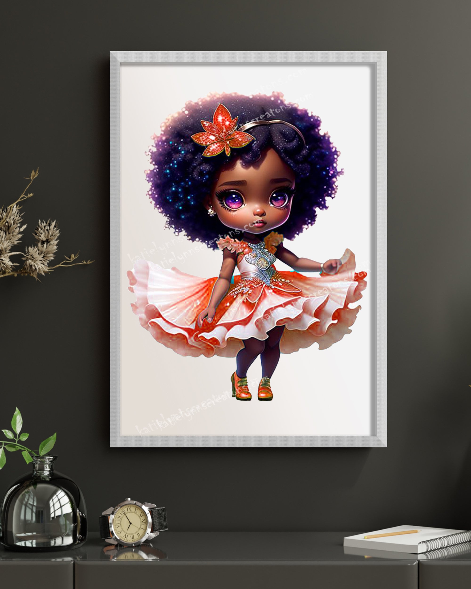 African Ballerina Clipart, Cute Black Ballerina, Dancing Girl Clipart ...