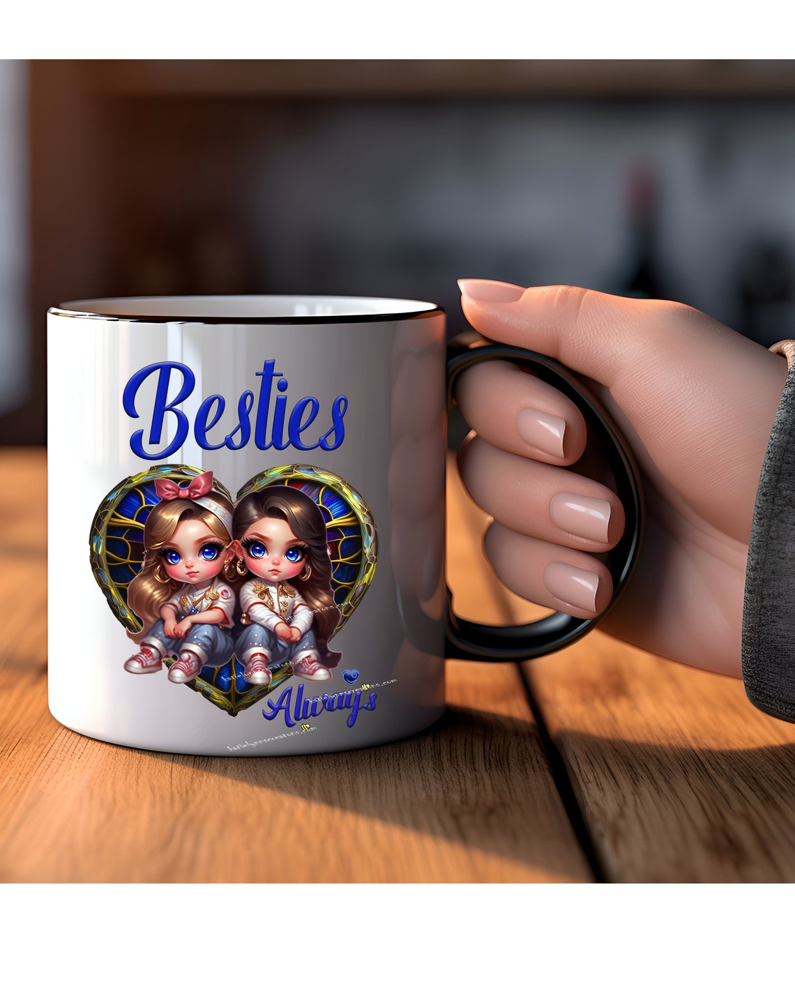 Chibi Besties Girl Png Clipart - Cute Best Friends' Girl Png, Hip Hop ...