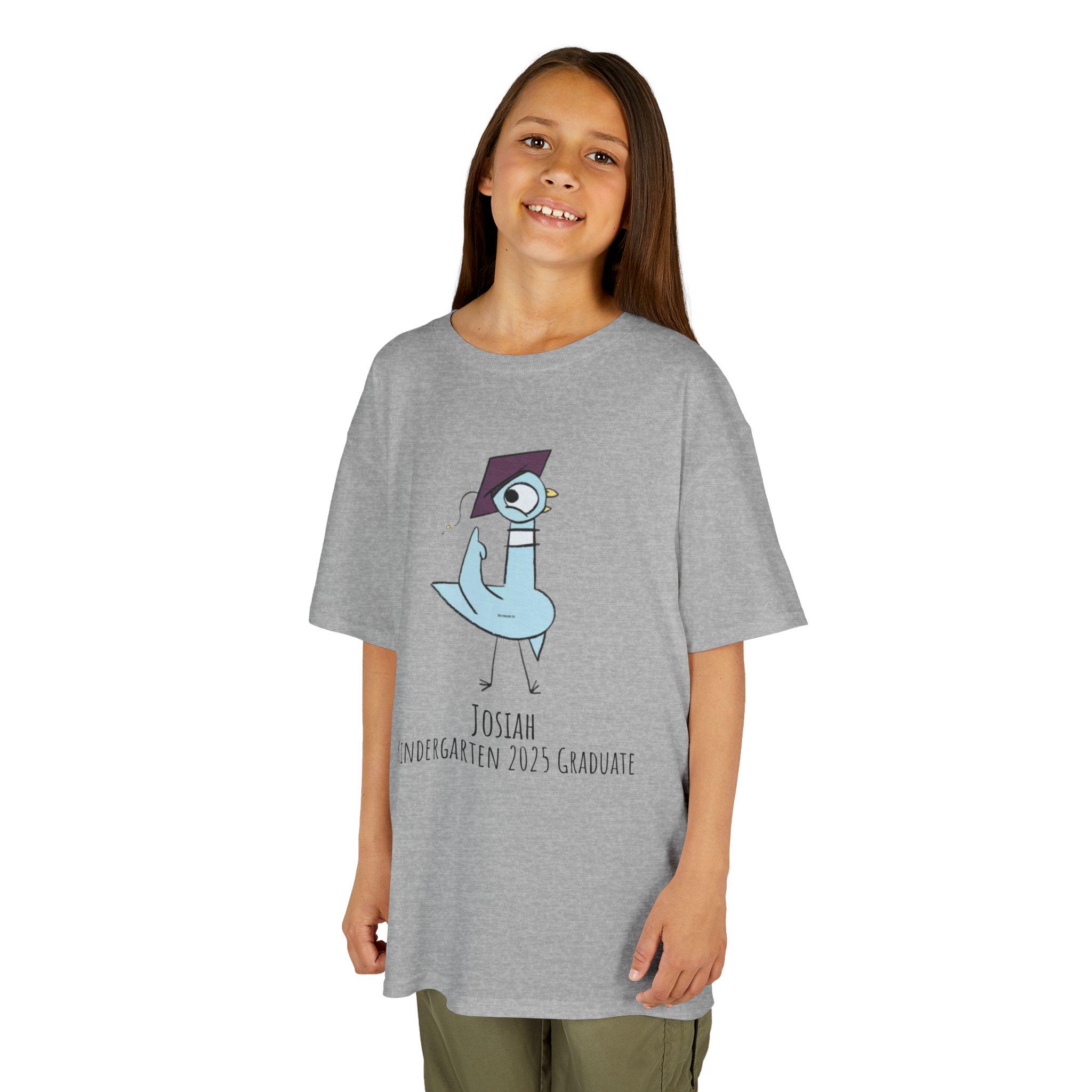 Personalized Kindergarten 2025 Pigeon Graduate Kids Tee - Custom ...