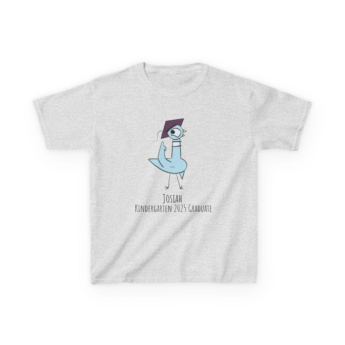 Personalized Kindergarten 2025 Pigeon Graduate Kids Tee - Custom ...