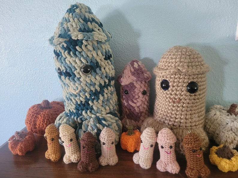 No Sew Large Pecker Plushie - Amigurumi Crochet Pattern, Toy, Penis ...