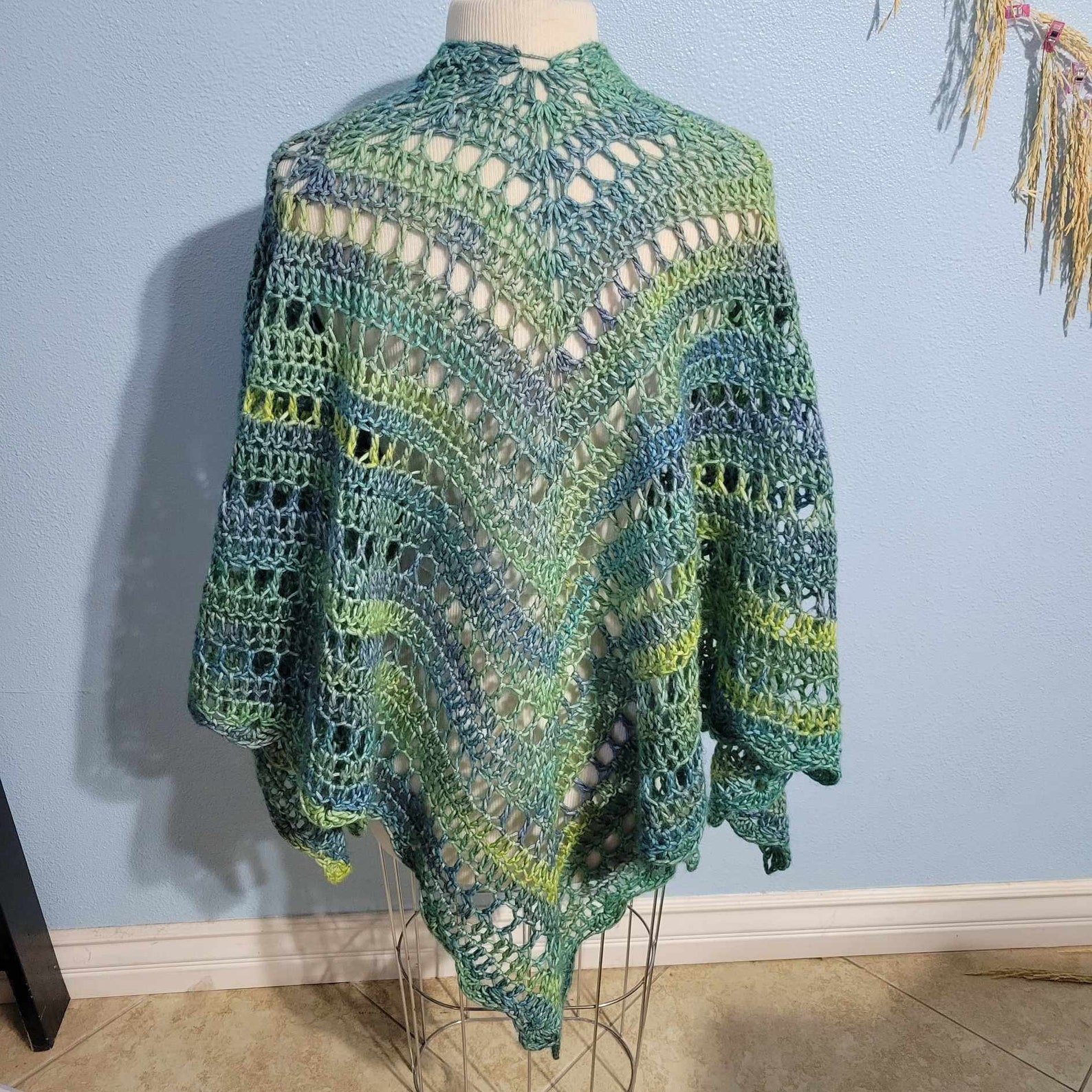 Caroline Square Shawl, Crochet Pattern, Beginner, 1 Skein, Simple, Wrap ...