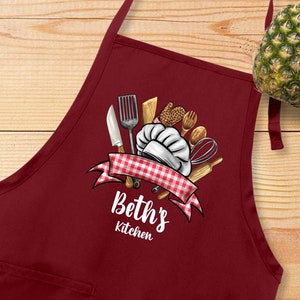 Personalized Kitchen Apron,custom Cooking Apron With Pocket,custom ...