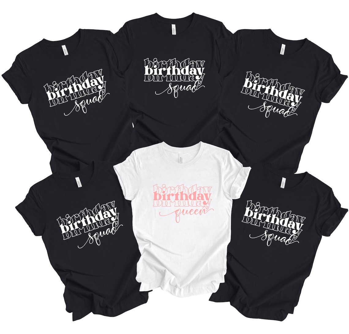 Birthday Group T-shirts, Girls Birthday Squad Shirts, Birthday Queen ...