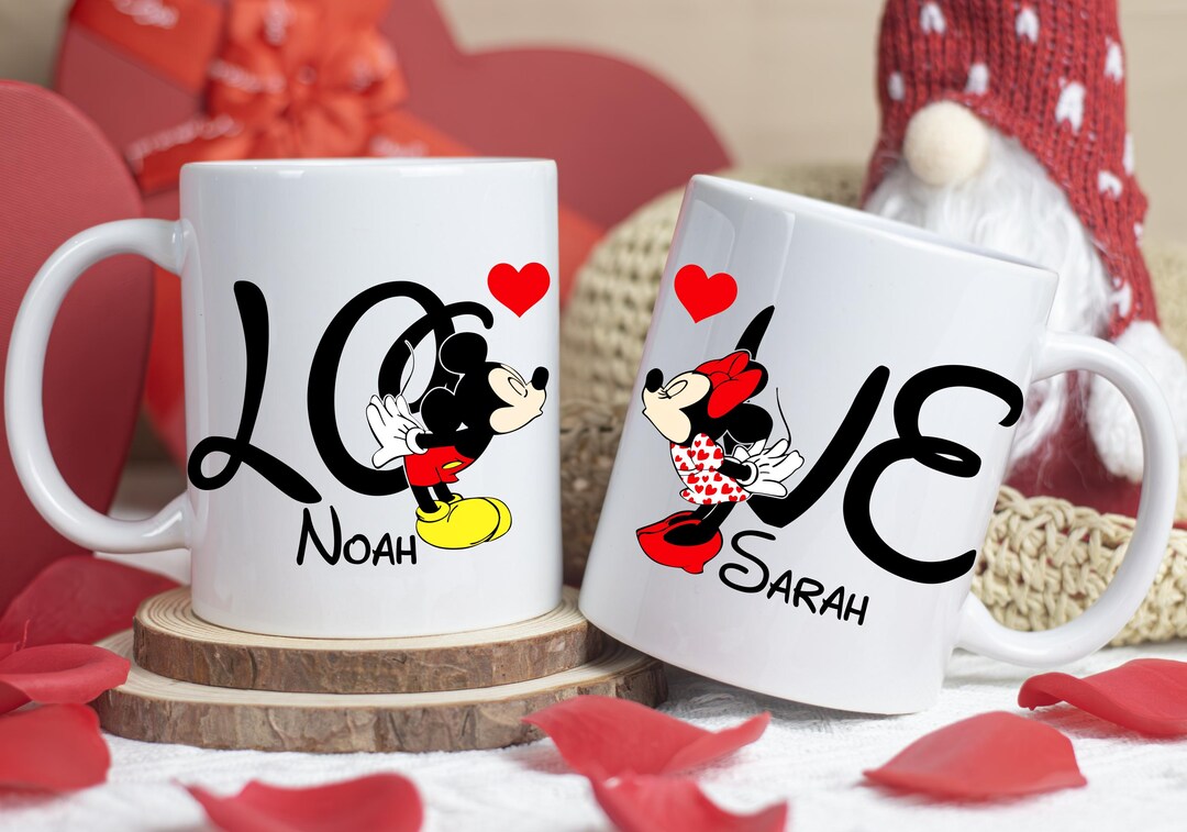 Personalized Couple Mouse Matching Mug Set,minnie and Mickey Mouse ...