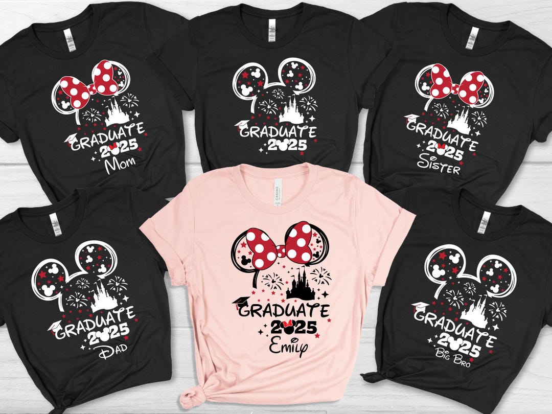 Disney Graduate 2025 Shirt,graduation Castle Family Trip Shirt,custom ...