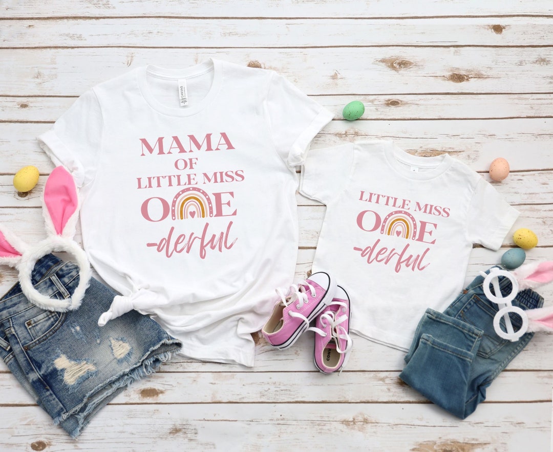 One Derful First Birthday Shirt, Little Miss One Derful Tees, Family ...