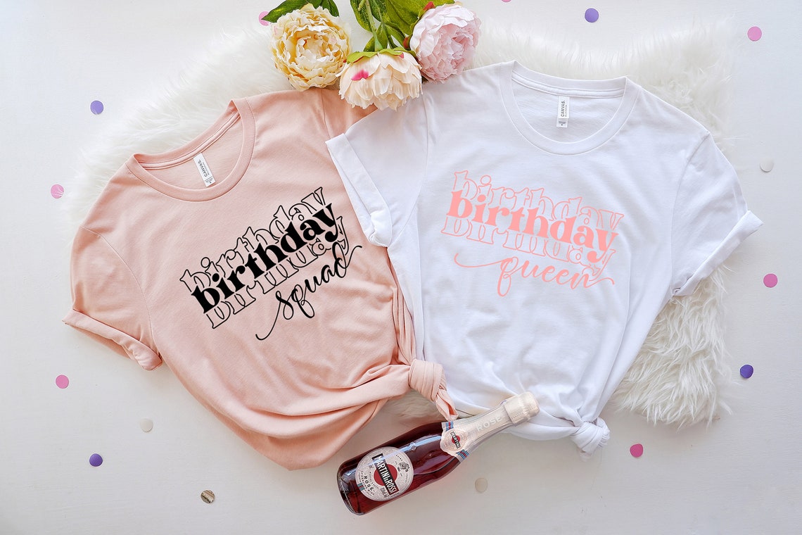Birthday Group T-shirts, Girls Birthday Squad Shirts, Birthday Queen ...
