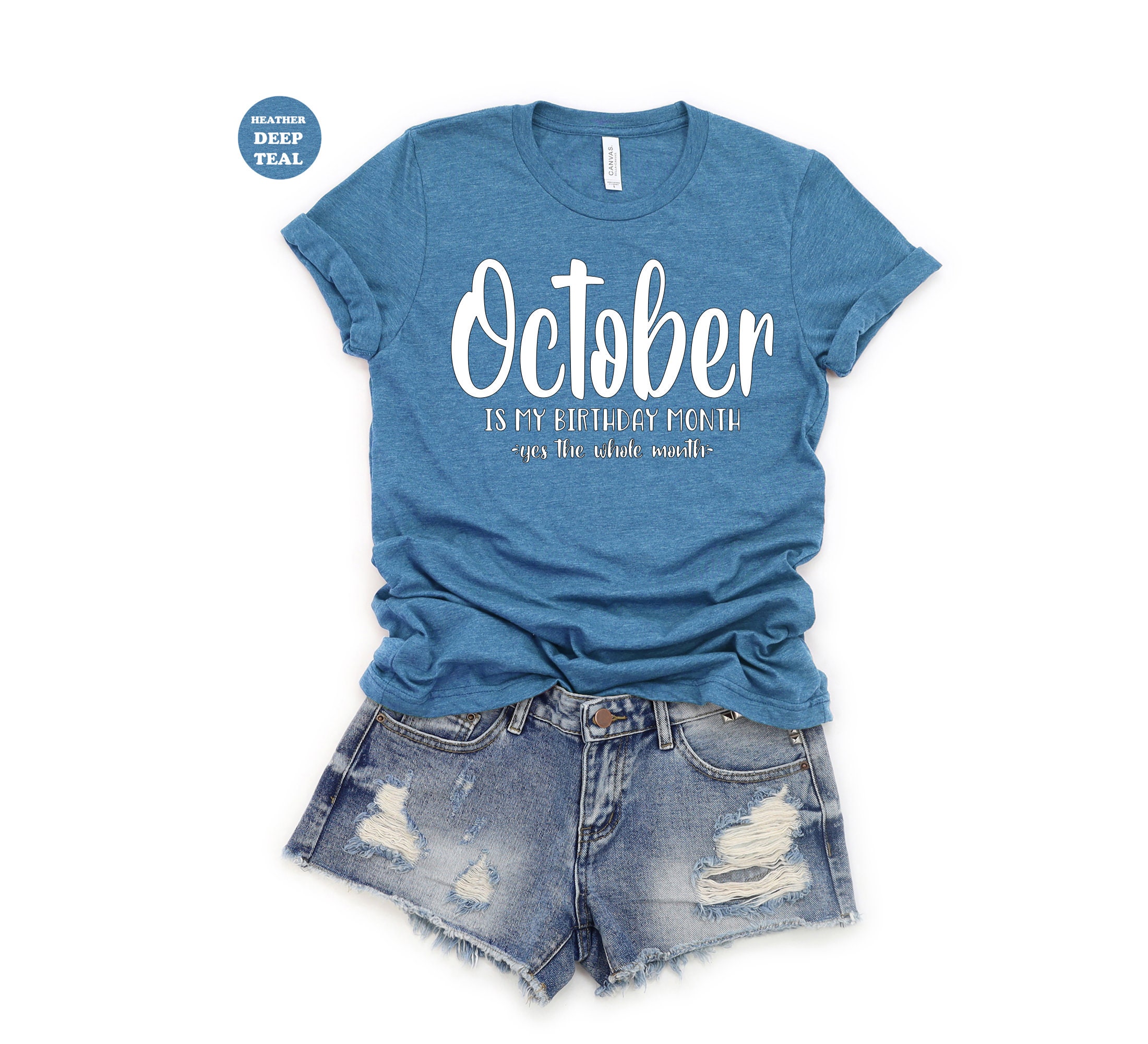 October Birthday Shirt,october Girl Gift,october is My Birthday Shirt ...