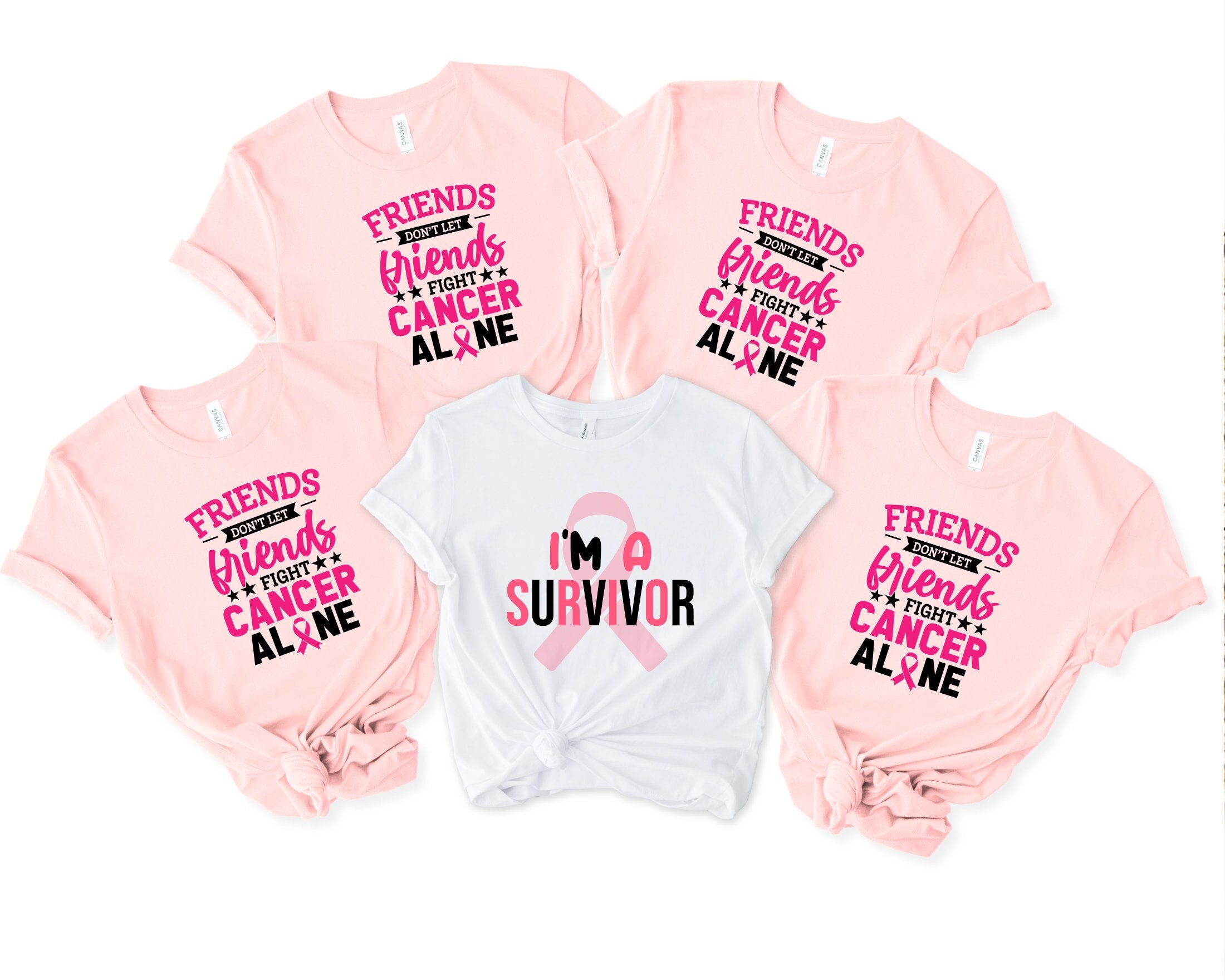 Friends Cancer Support Squad Shirt, Breast Cancer Team, Breast Cancer ...