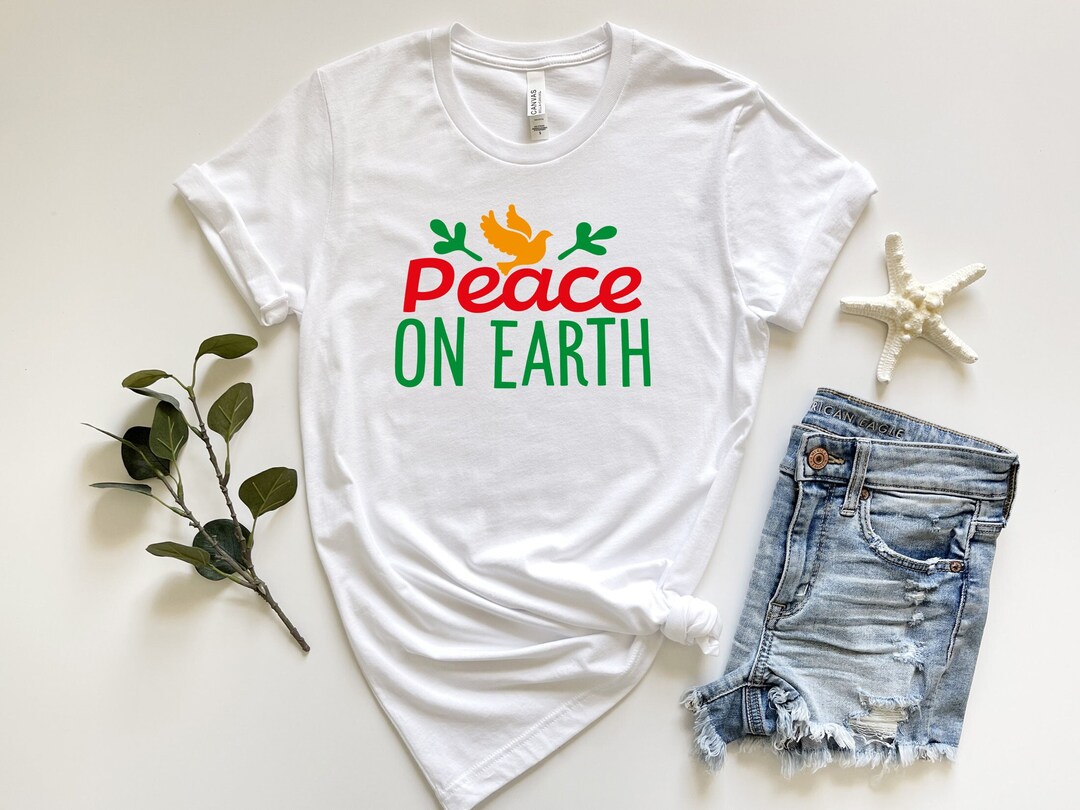 Peace Shirt, Peace on Earth T-shirt, Dove Peace Shirt, World Peace ...