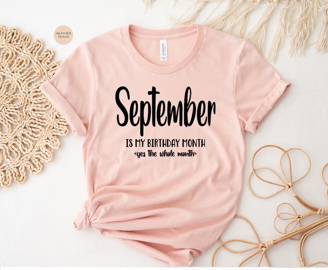 September Birthday Shirt,september Girl Shirt,september Girl Gift Tee ...