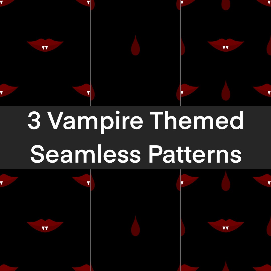 Vampire Fangs and Blood Drops Seamless Repeatable Pattern | Spooky ...