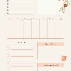 Earthy Printable Weekly Planner Template - Etsy