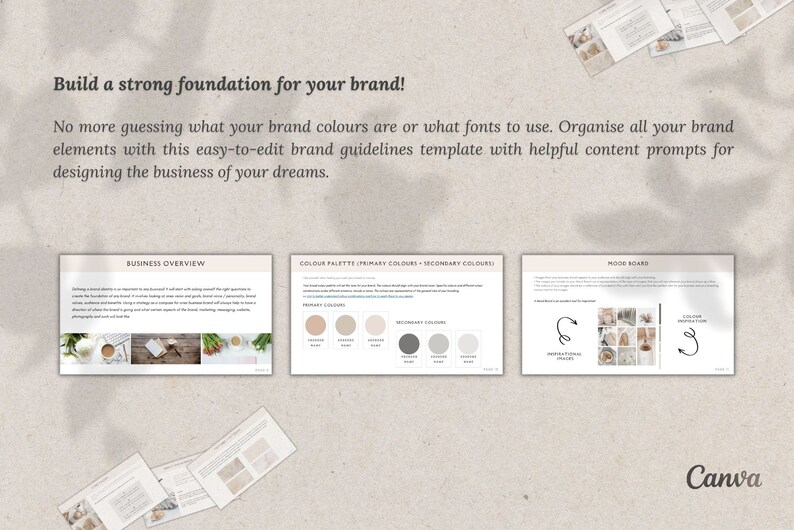 20-page Brand Guidelines Template / Canva / Brand Style Guide / Brand ...