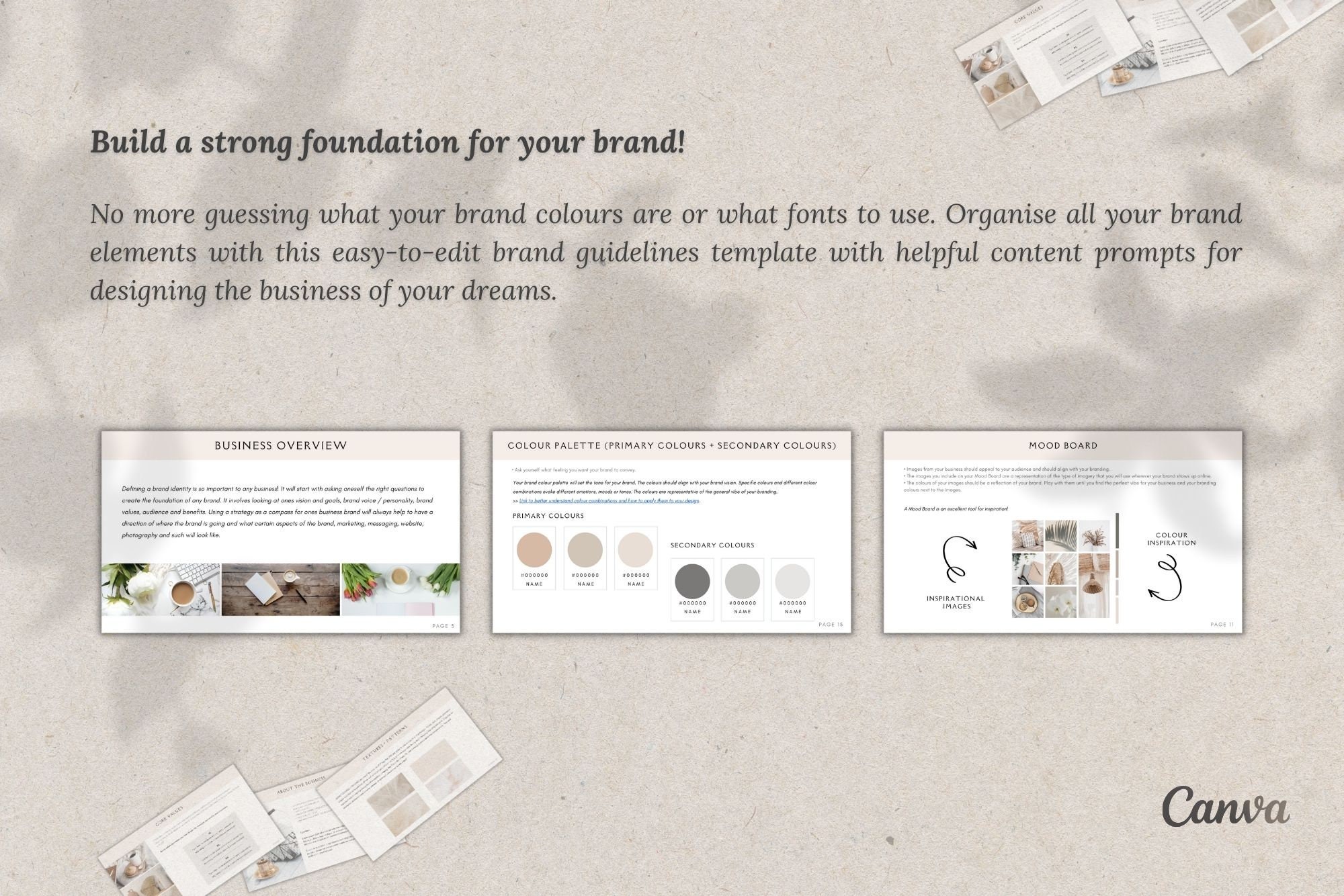 20-page Brand Guidelines Template / Canva / Brand Style Guide / Brand ...