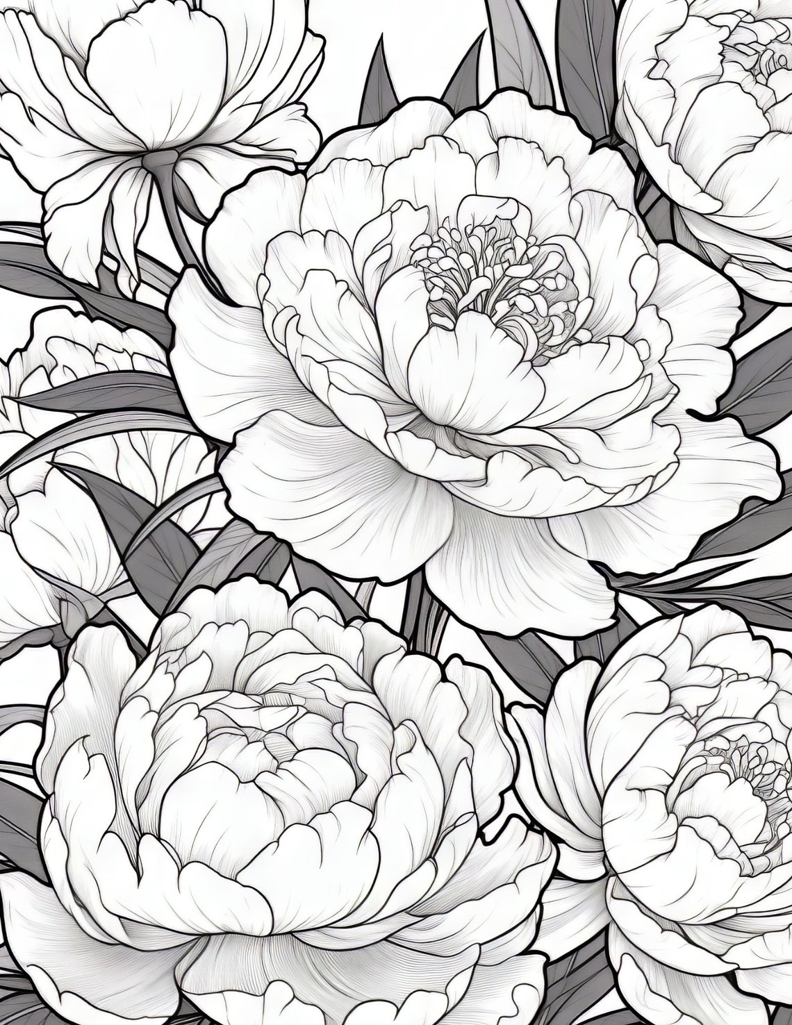 Flower Coloring- Mindful Coloring- Mindful Coloring Page- Adult Mindful ...