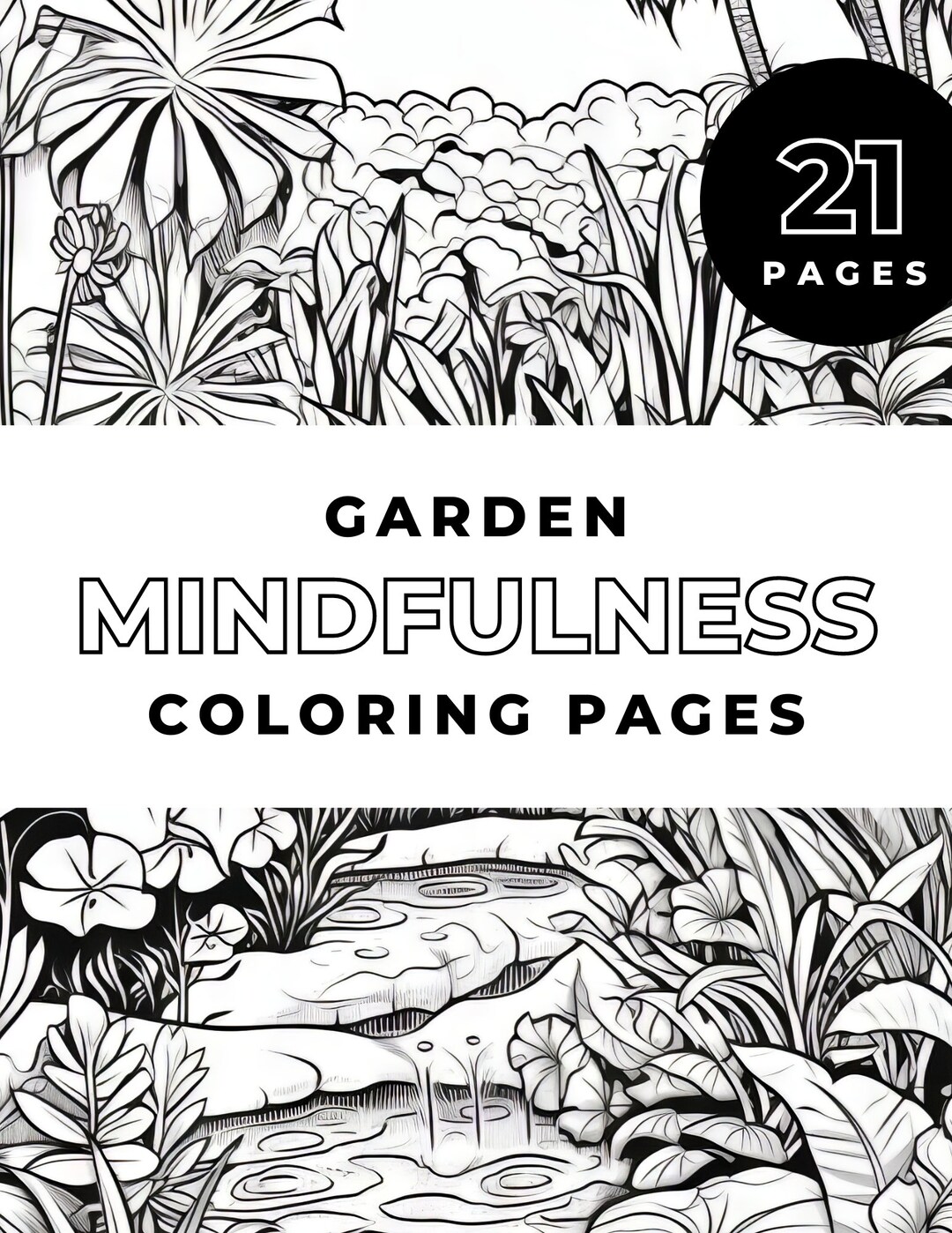 Flower Coloring- Mindful Coloring- Mindful Coloring Page- Adult Mindful ...