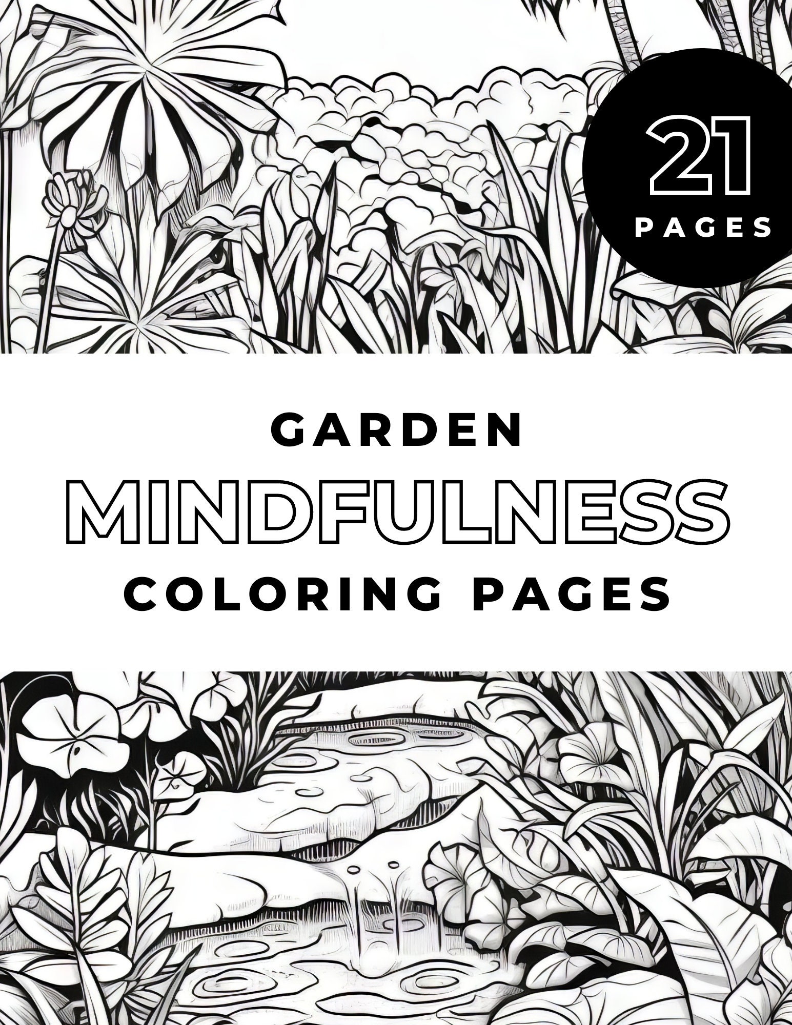 Flower Coloring- Mindful Coloring- Mindful Coloring Page- Adult Mindful ...