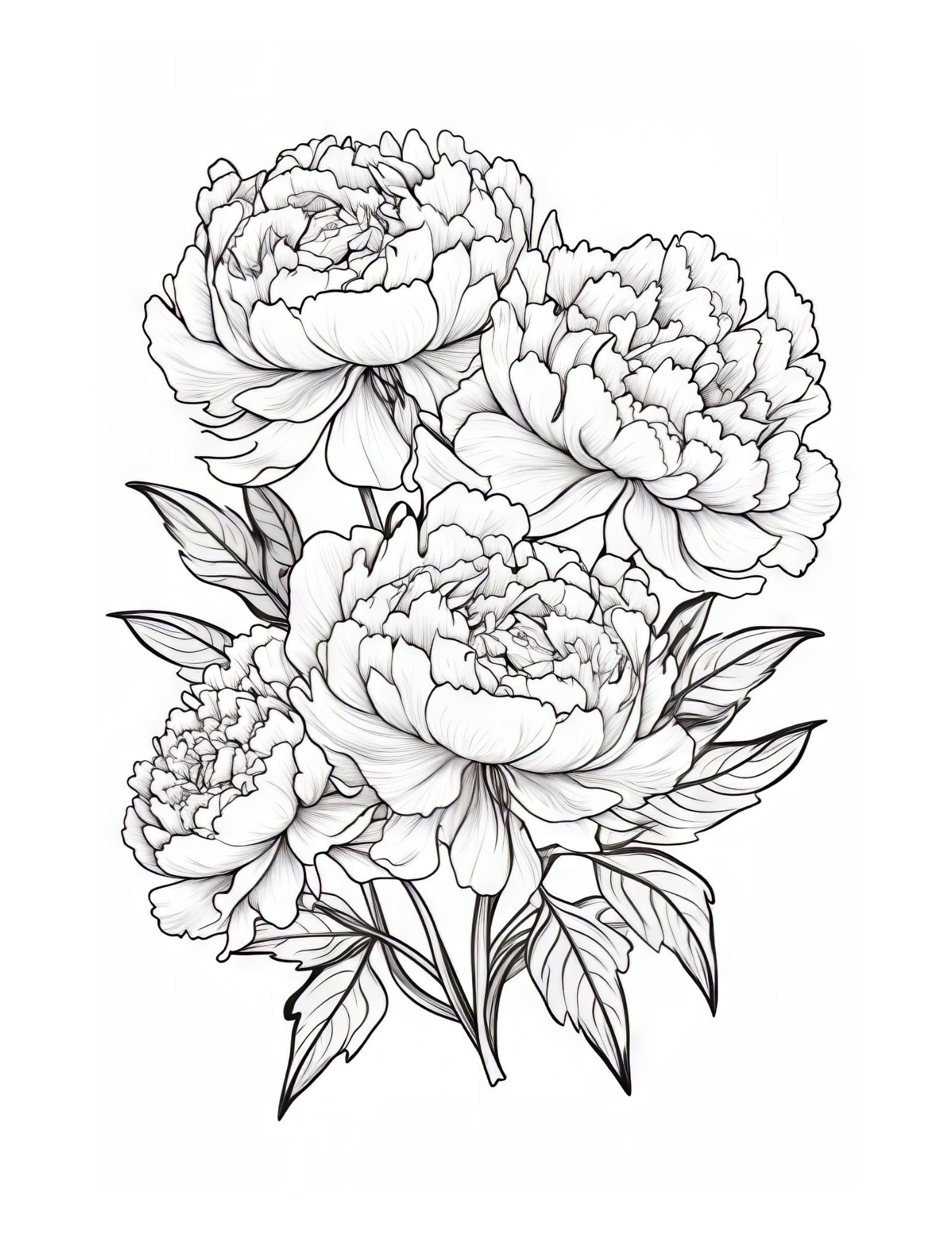 Flower Coloring- Mindful Coloring- Mindful Coloring Page- Adult Mindful ...