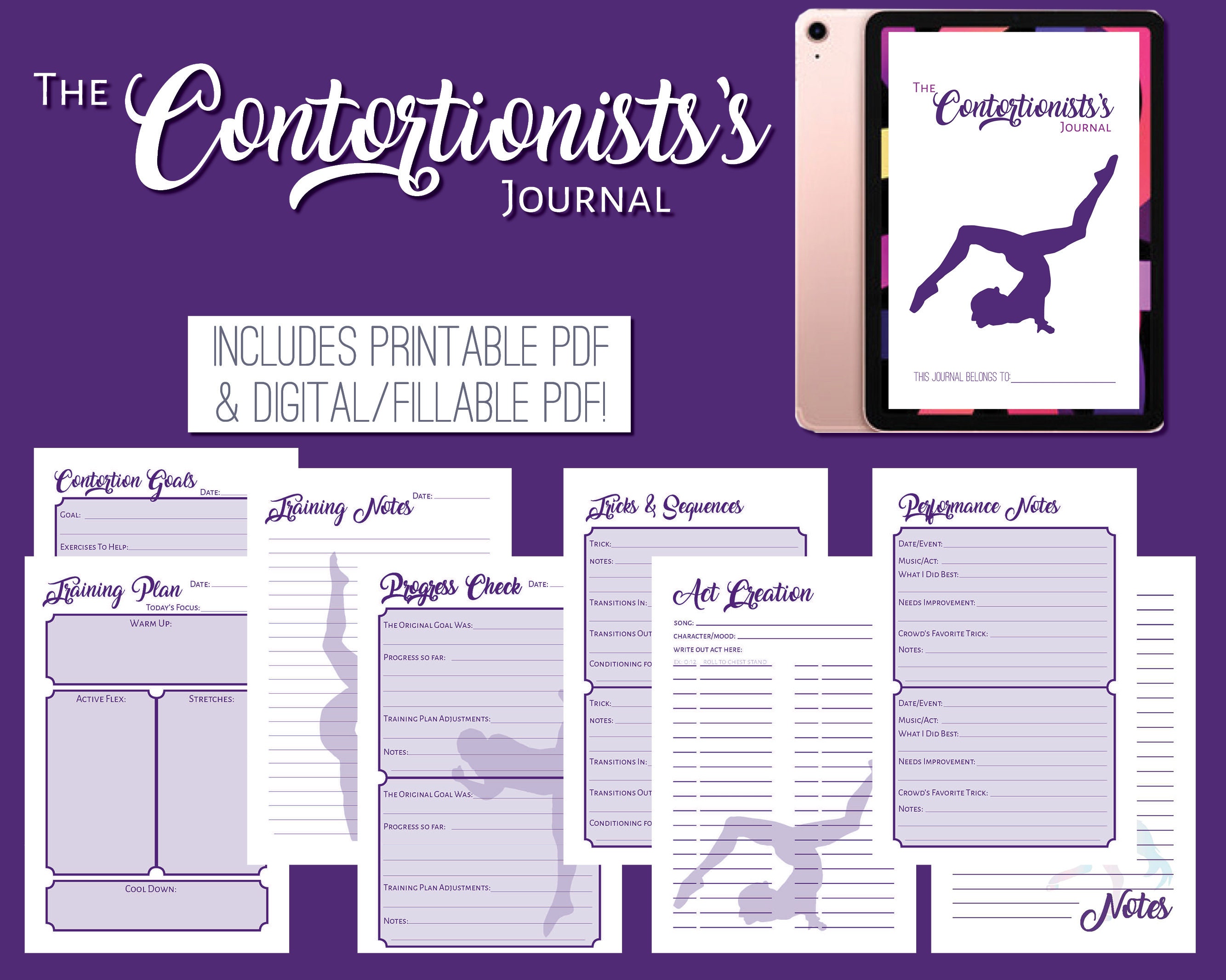 The Contortionist's Journal Digital & Printable PDF - Etsy