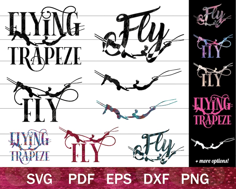Flying Trapeze SVG Bundle, Aerialist SVG, Circus Trapeze Shirt Design ...