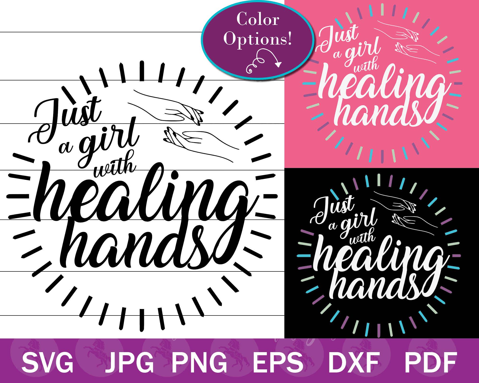 Just A Girl With Healing Hands SVG PNG, Massage Therapist SVG, Massage ...