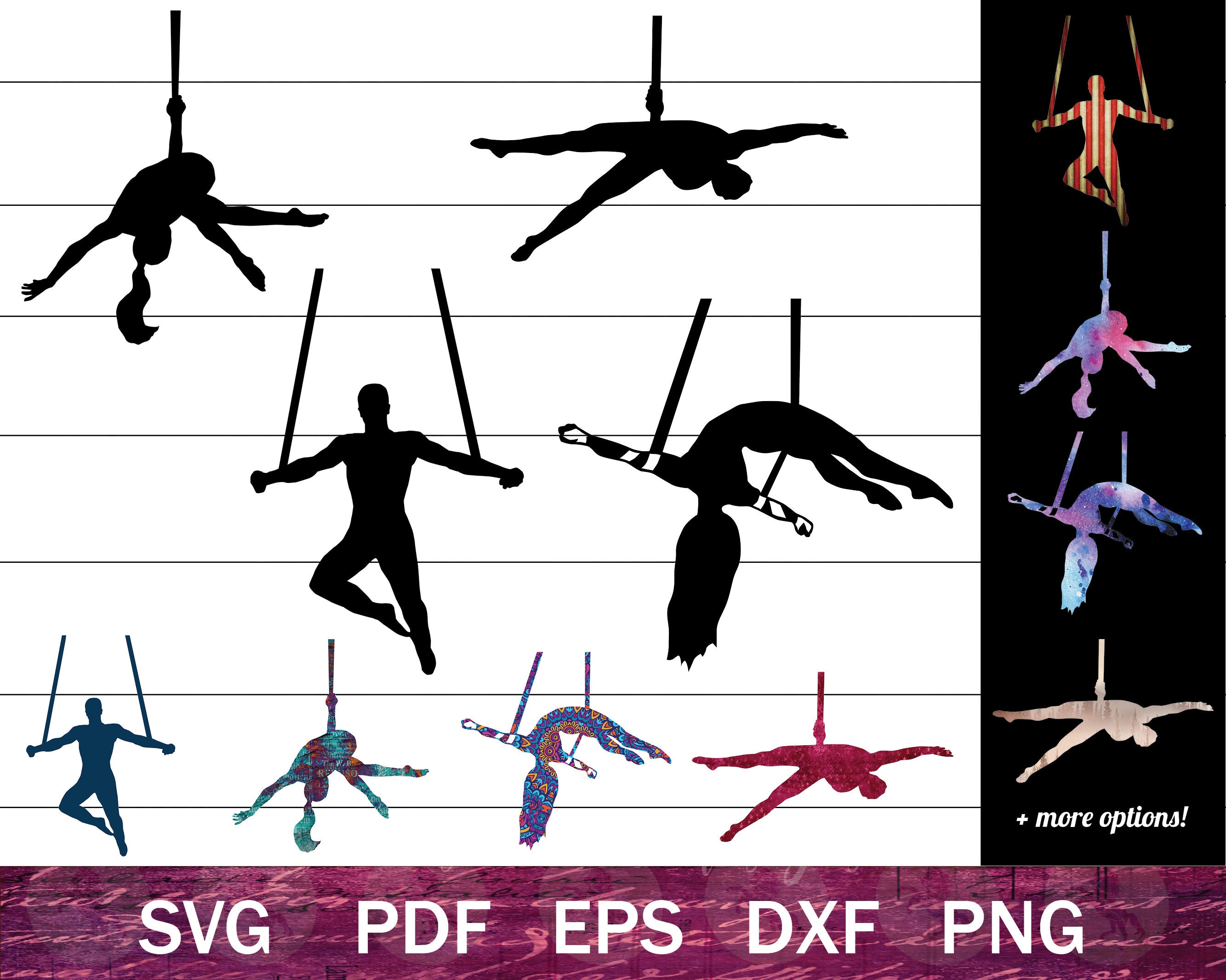 Aerial Straps SVG Bundle, Aerialist SVG, Aerialist Shirt Design Digital ...