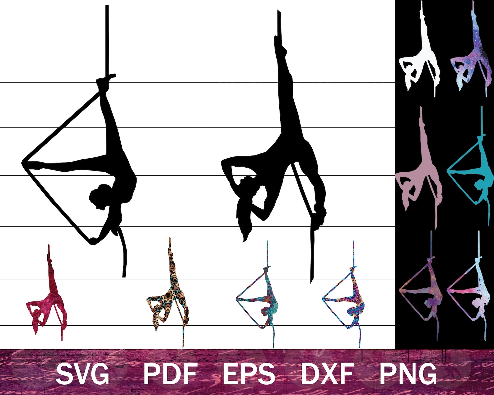 Aerial Rope SVG Bundle, Aerialist SVG, Aerialist Shirt Design Digital ...