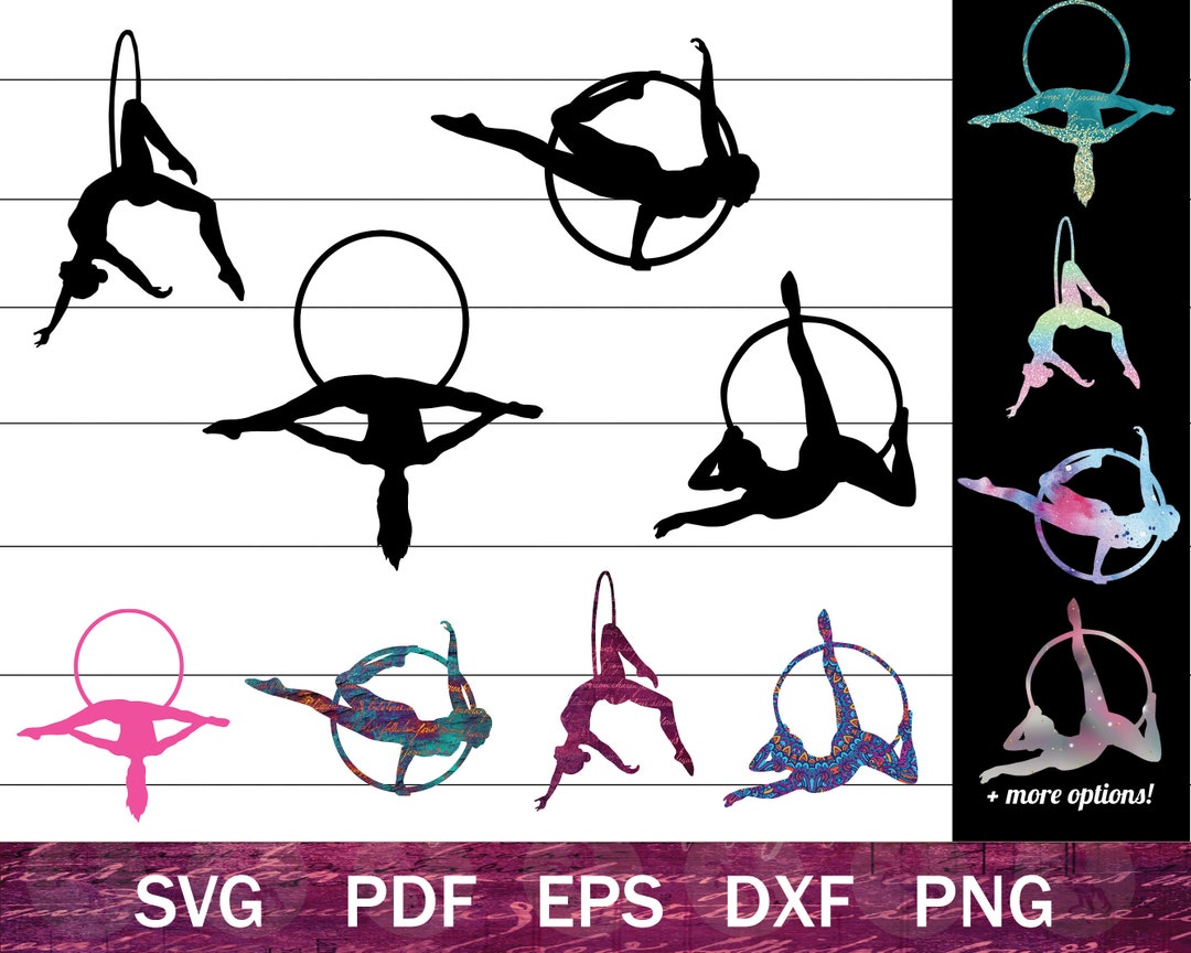 Aerial Hoop SVG Bundle, Aerialist SVG, Aerial Lyra Shirt Design Digital ...