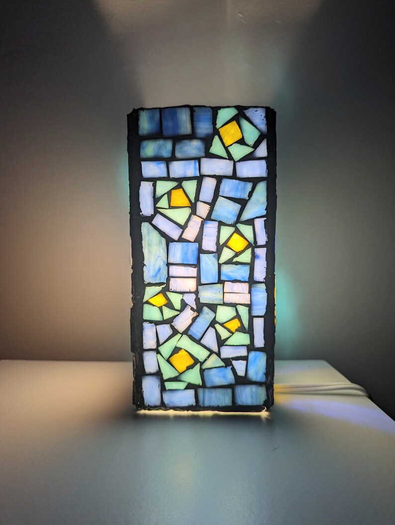 Stained Glass Mosaic Starry Night Lamp - Etsy