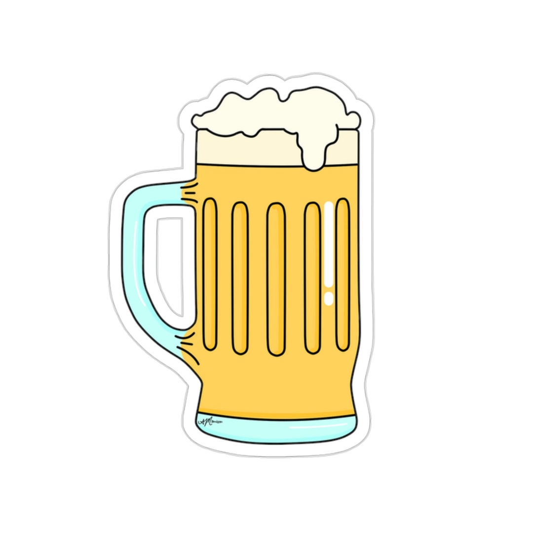 Mug of Beer Style Fun Cute Die-cut Sticker | Decal Sticker for Beer ...