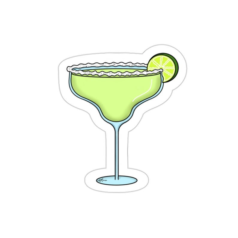 Simple Cute Lime Margarita Die-cut Sticker | Fun Decal | Margarita ...