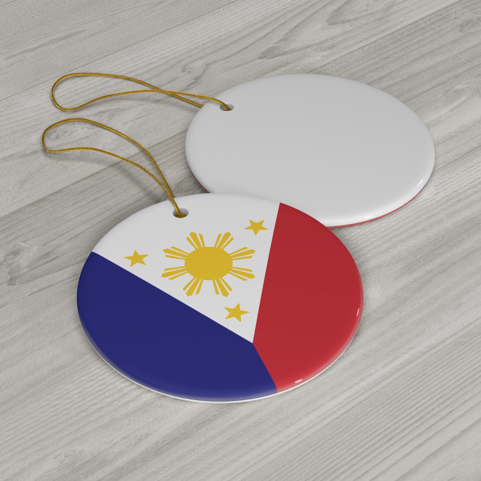 Philippines Flag Christmas Ornament - Ceramic, Vertical Filipino Flag ...